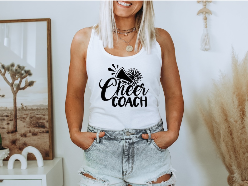 Cheer Coach Tank, Game Day Tank, Cheerleading Tank, Cheer Squad Tank ...