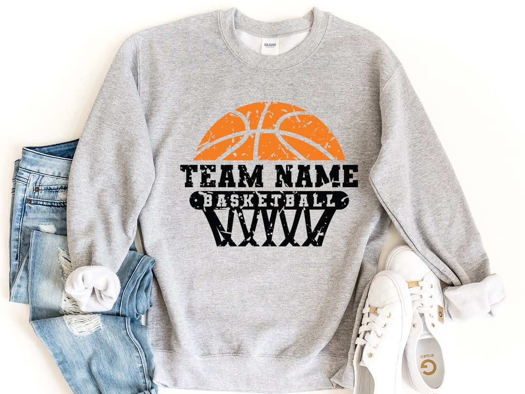 Personalized Basketball Sweatshirt, Basketball Crewnewck Sweatshirt ...