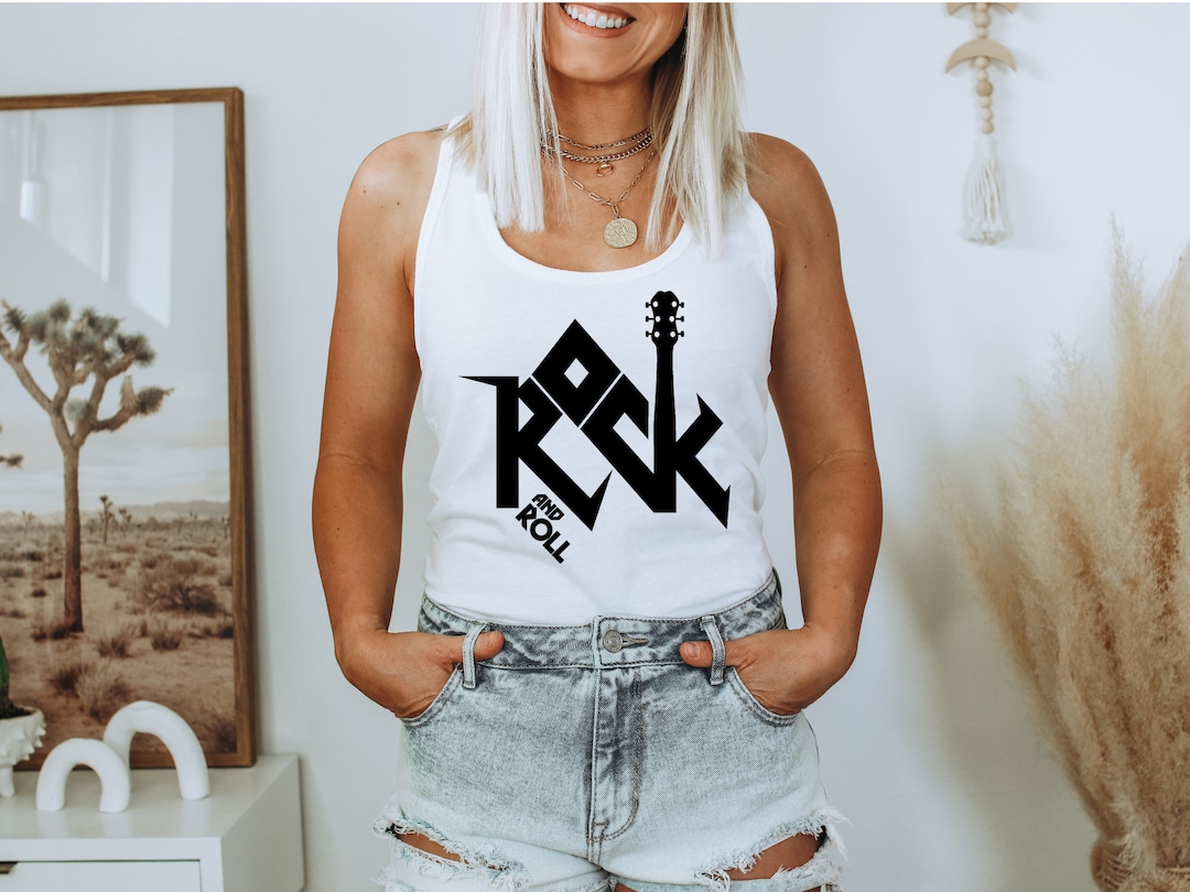 Rock and Roll Tank Top, Rocker Tank Tops, Rock Lover Shirt, Rocker Gift ...