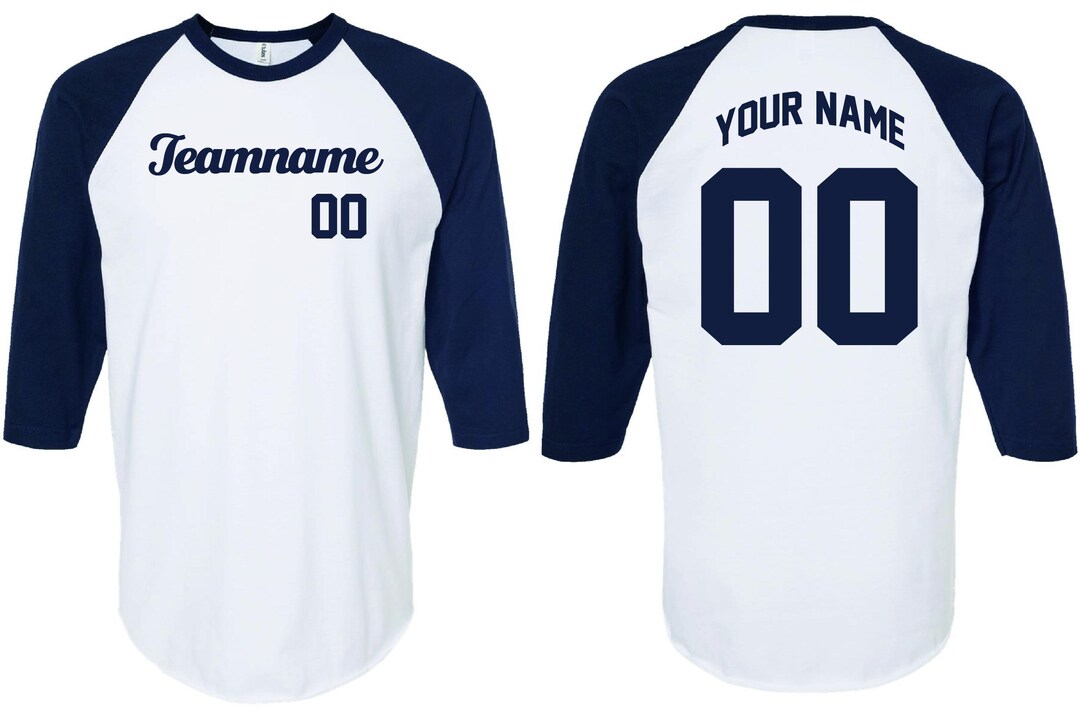 Custom Baseball Raglan Shirt - Personalized Sports Tee, Personalized ...
