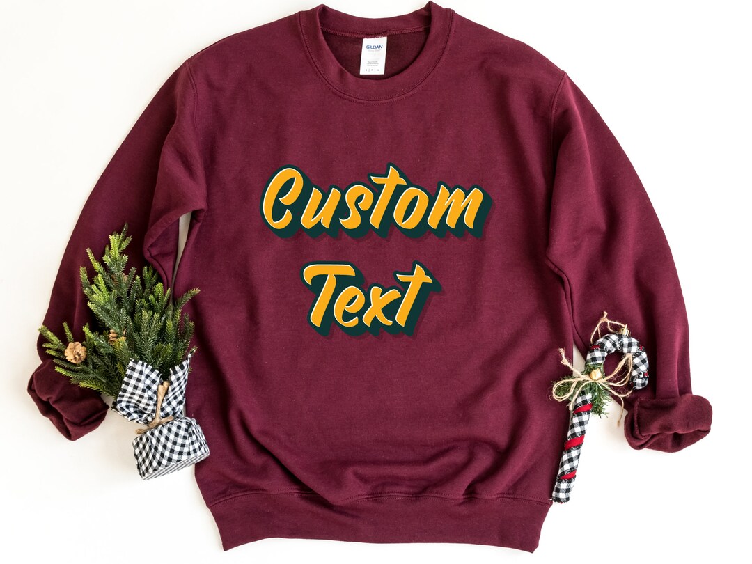 Custom Retro Text Sweatshirt, Personalized Retro Name Sweater, 70s, 80s ...