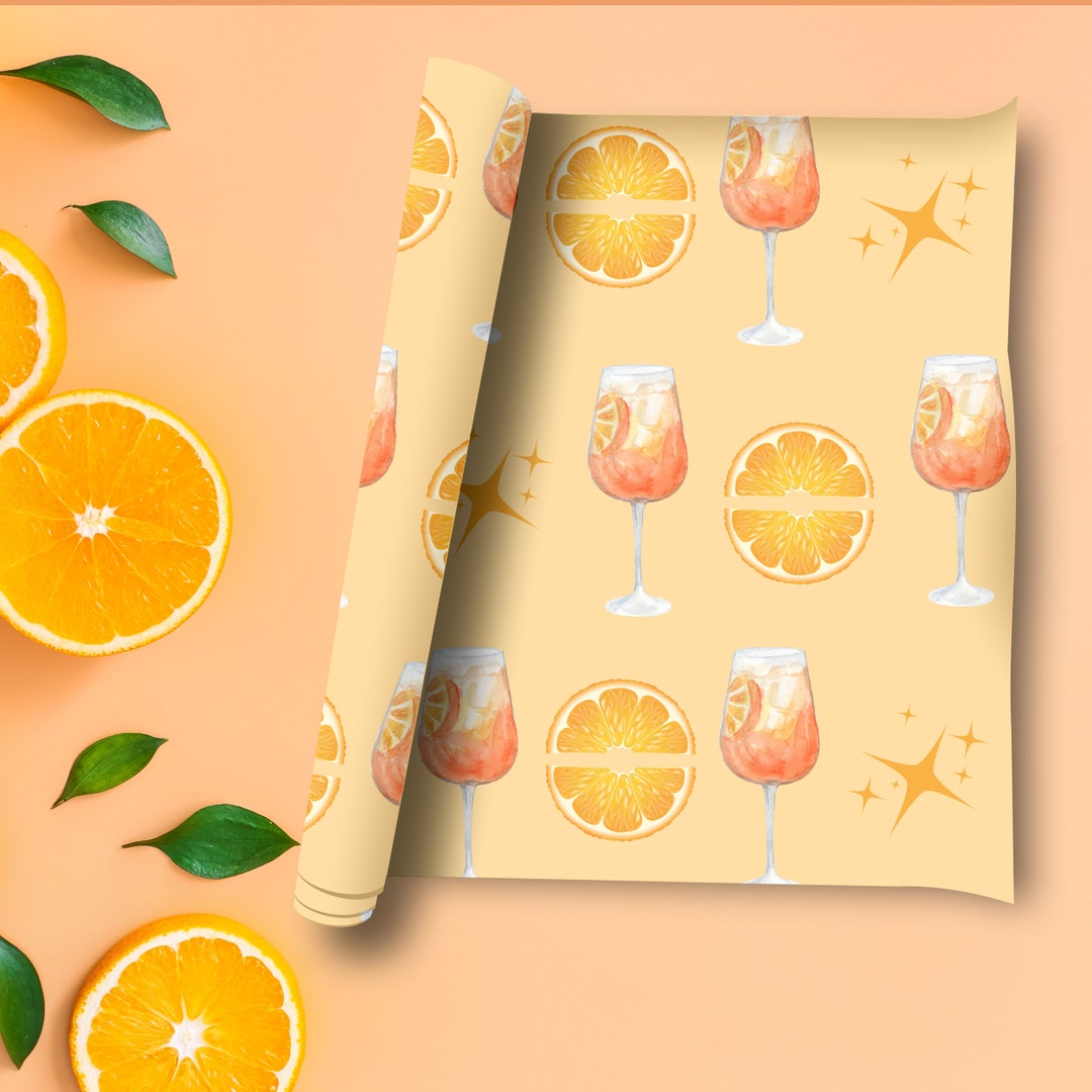 Aperol Spritz Wrapping Paper - Etsy