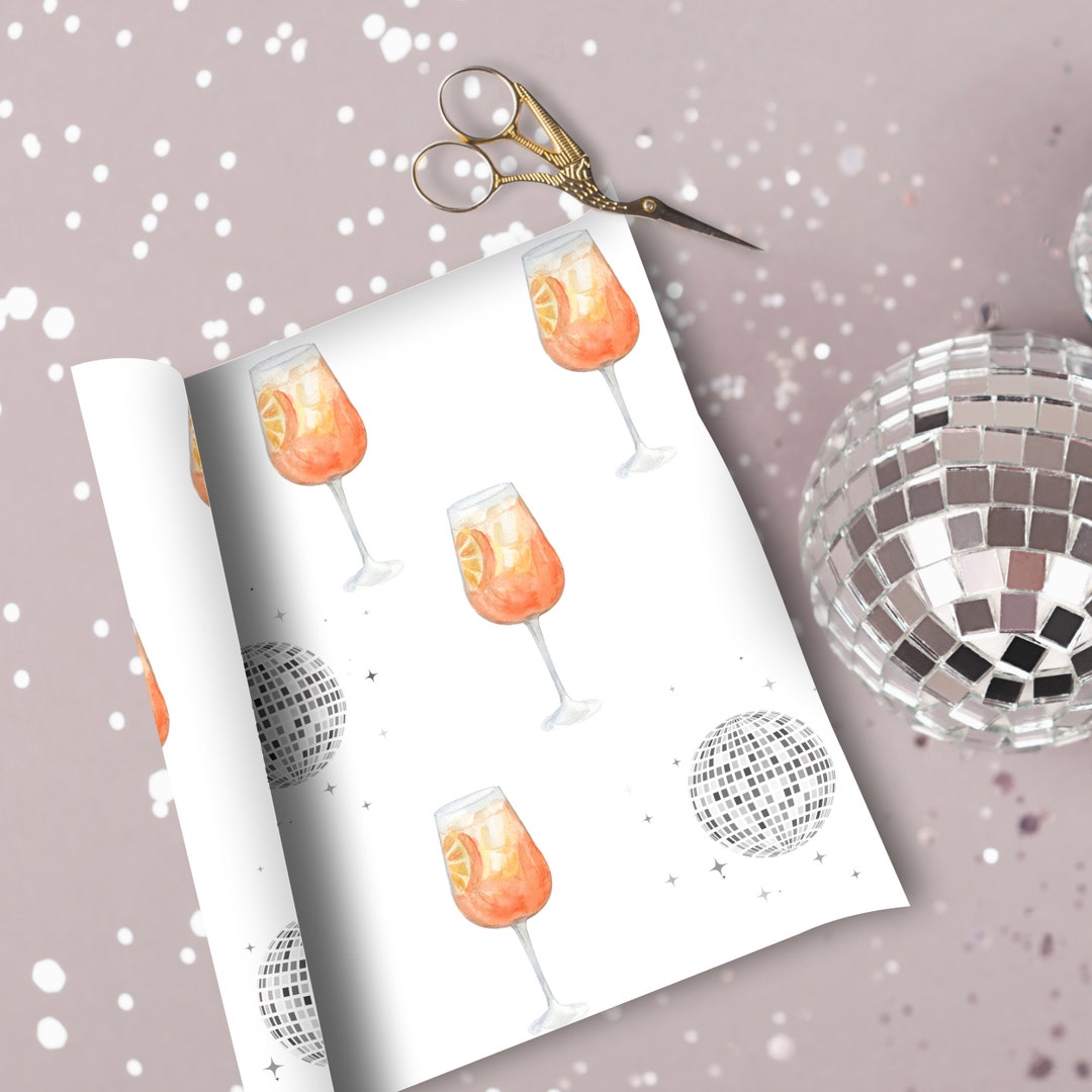 Disco Aperol Spritz Wrapping Paper - Etsy