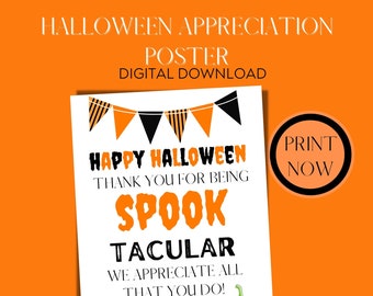 Halloween Teacher Appreciation Sign - Etsy