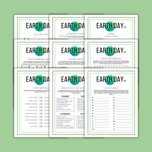 Printable Earth Day Party Games, Earth Day Game Bundle, Printable Earth ...