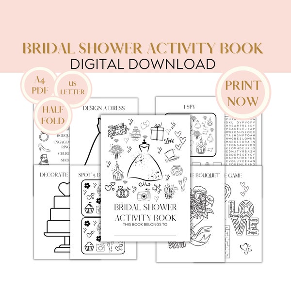 Kids Bridal Coloring Book - Etsy