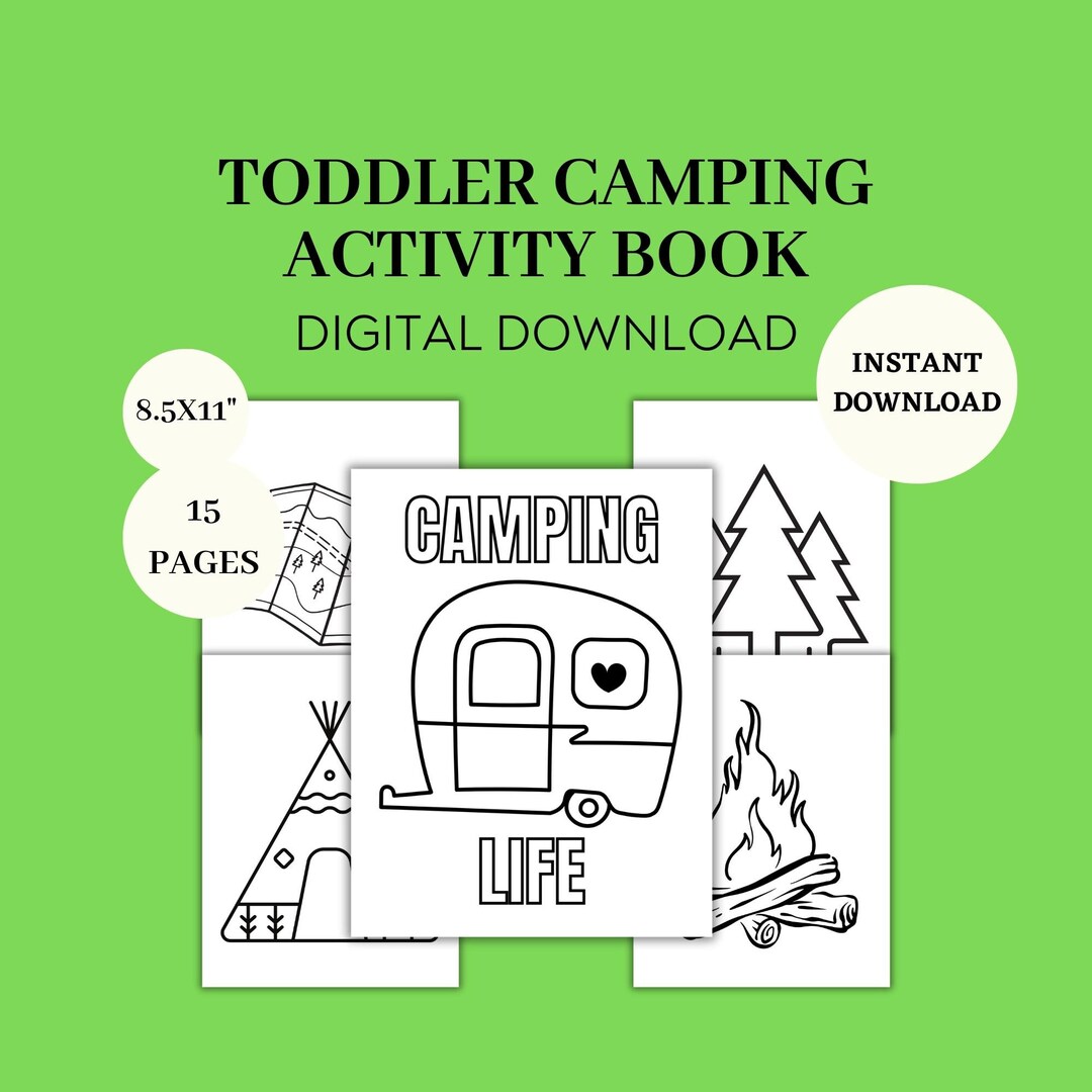 Camping Color Book for Toddlers, Camping Busy Book for Pre-schoolers ...