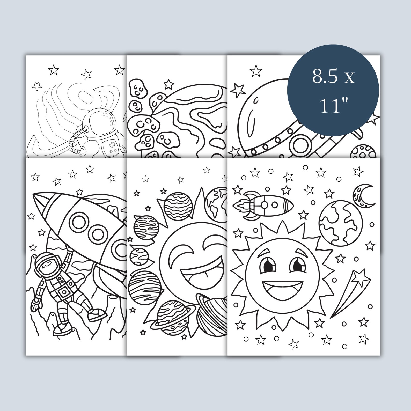 Kids Space Color Pages, Solar Eclipse Kids Activity, Printable Out of ...