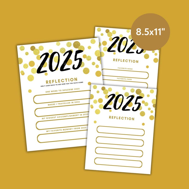 New Year S Printables 2025 Reflection 2026 Goals And Resolutions