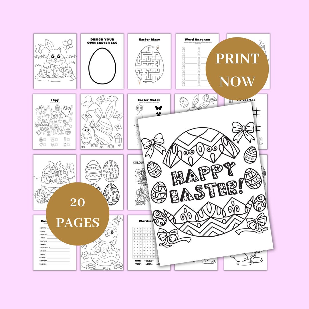 Easter Activity and Color Book for Kids, Ultimate Printable Easter ...