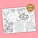 Tea Party Activity and Color Placemat, Printable Tea Party Activity ...