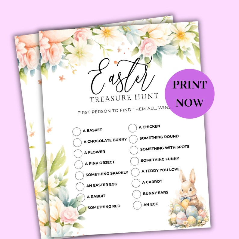 Easter Treasure Hunt Activity, Kids Activity Idea for Easter Break ...