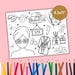 Pamper Spa Day Coloring Page, Kids Spa Printable, Relaxation Coloring ...