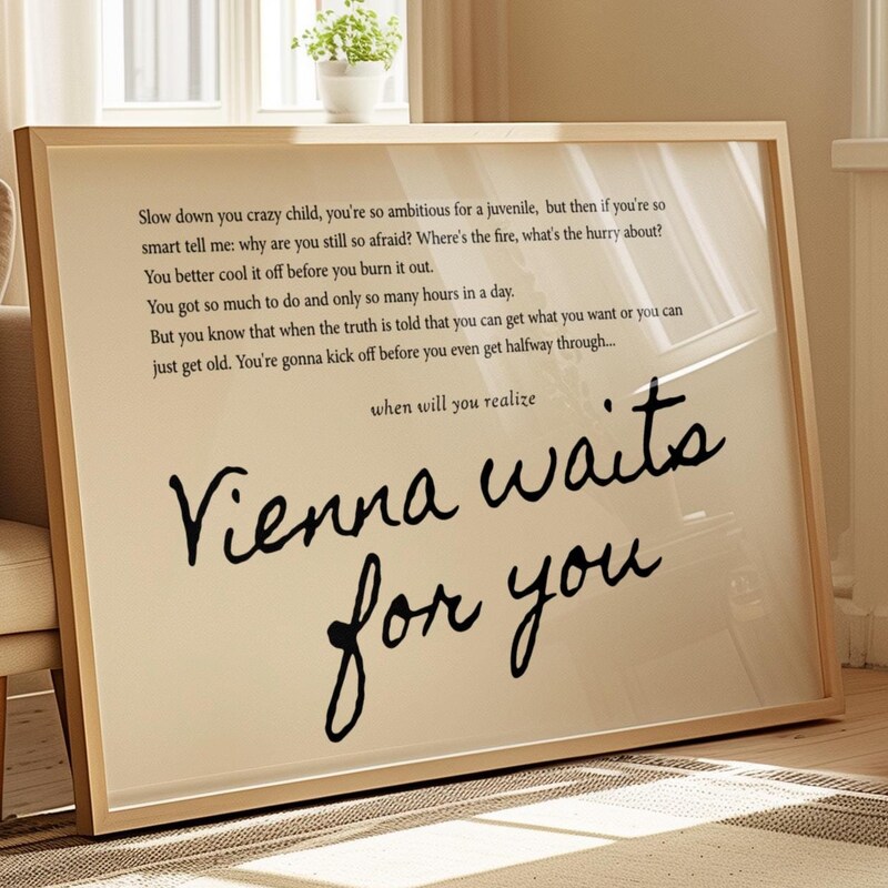 Billy Joel Vienna - Etsy