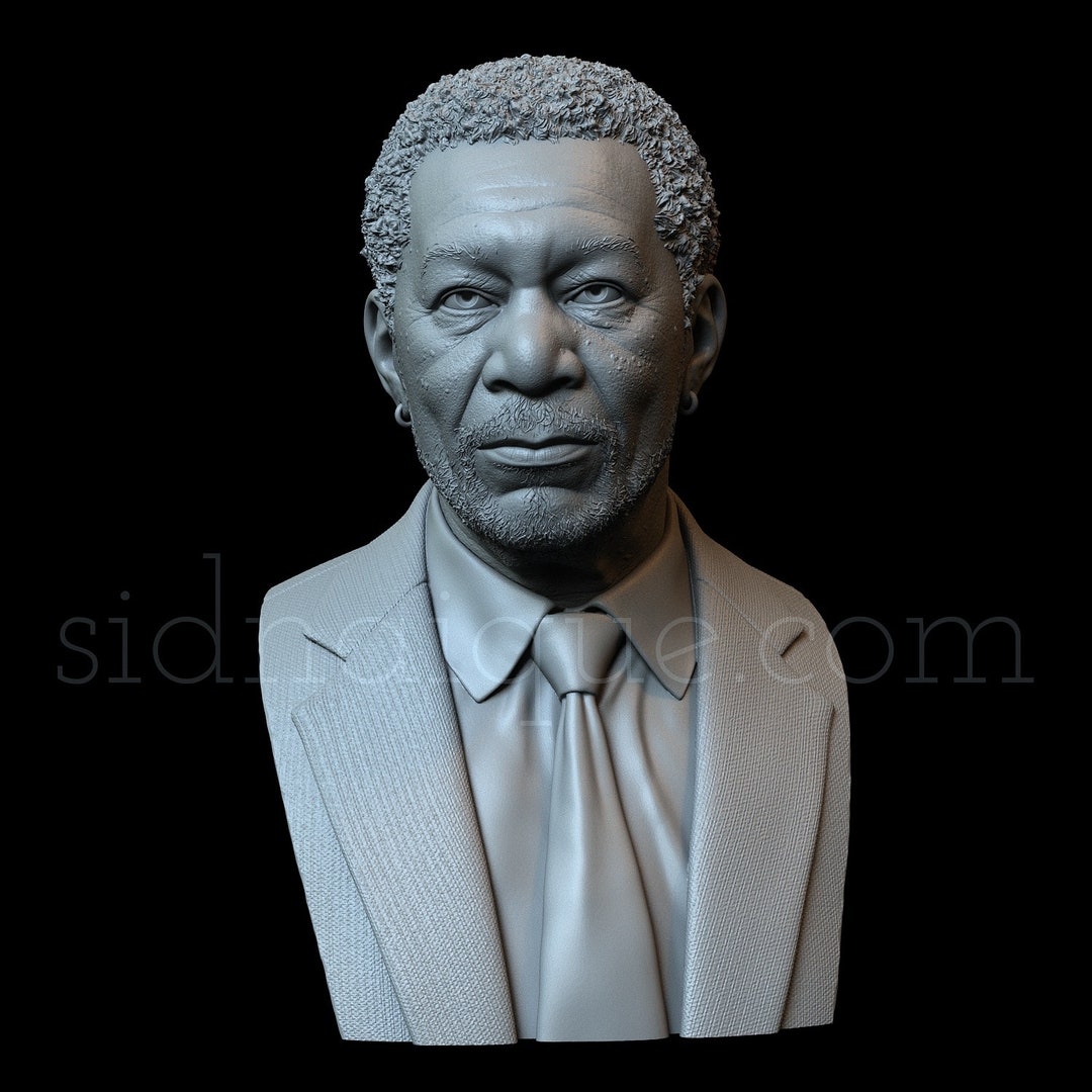 3D Resin Printed Morgan Freeman Bust – Highly Detailed Fan Art ...