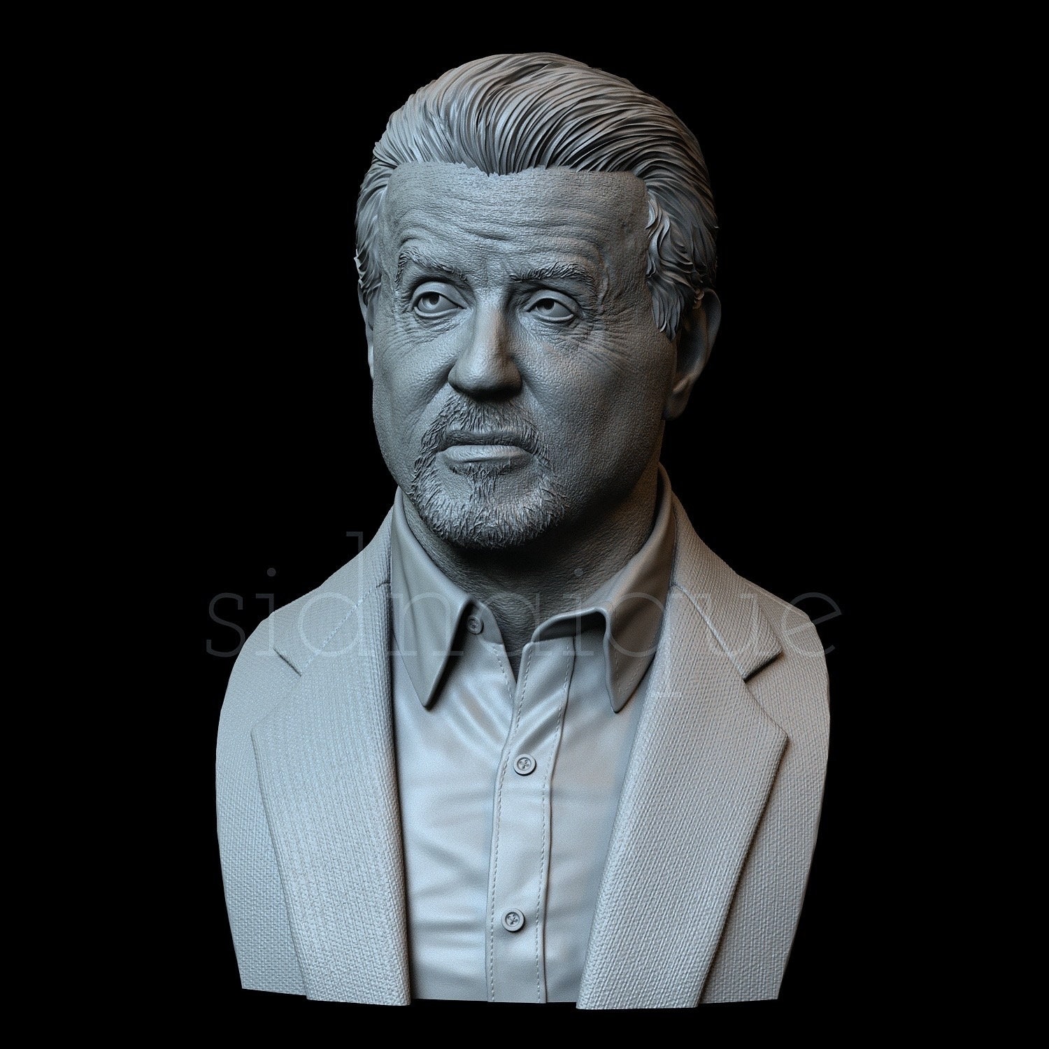 3D Resin Printed Bust of Sylvester Stallone as Dwight “the General ...