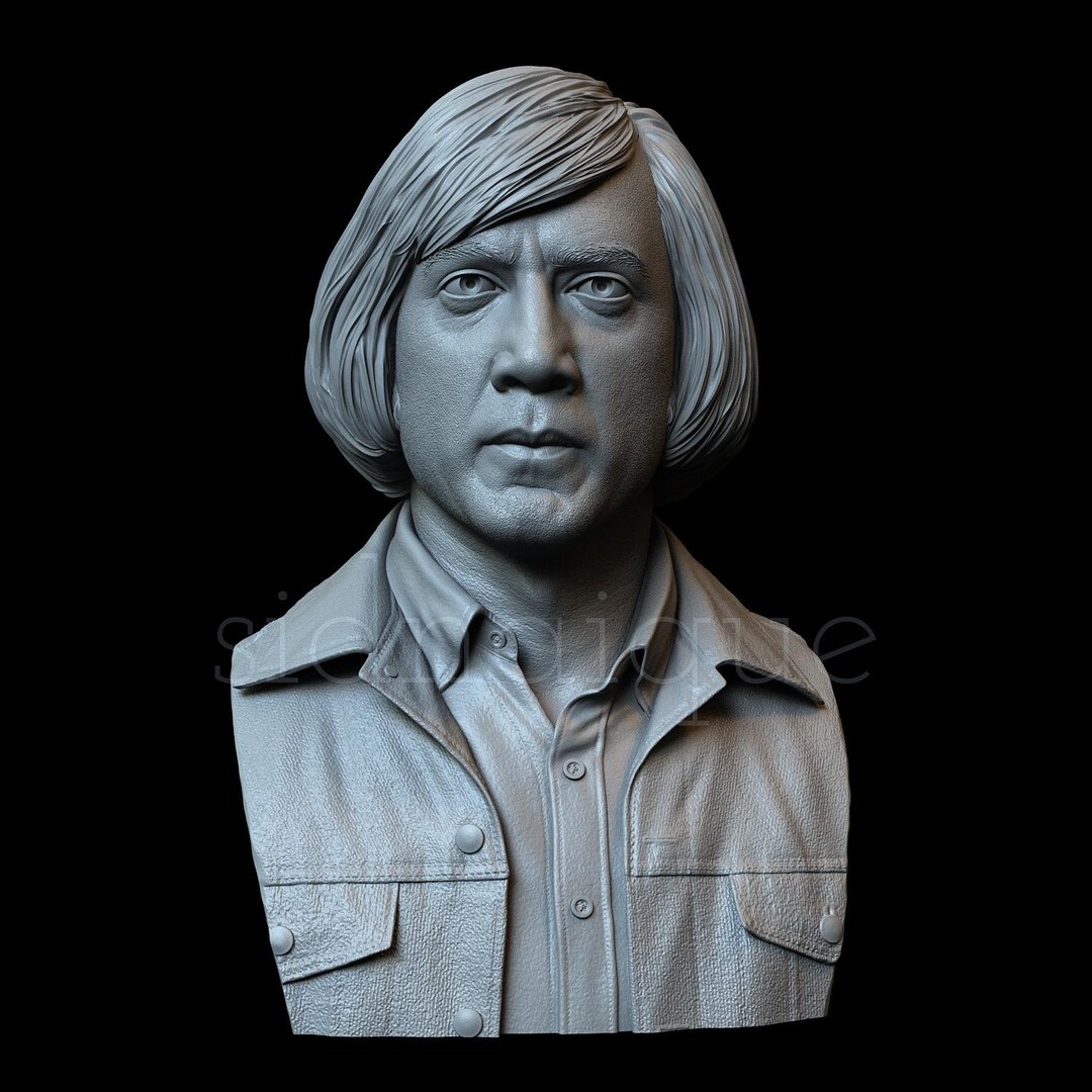 3D Resin Printed Bust of Javier Bardem as Anton Chigurh From “no ...