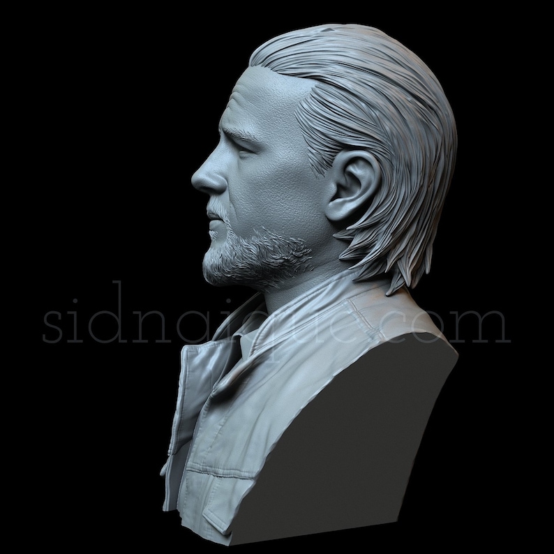 3D Resin Printed Bust of Charlie Hunnam as Jax Teller – Sons of Anarchy ...