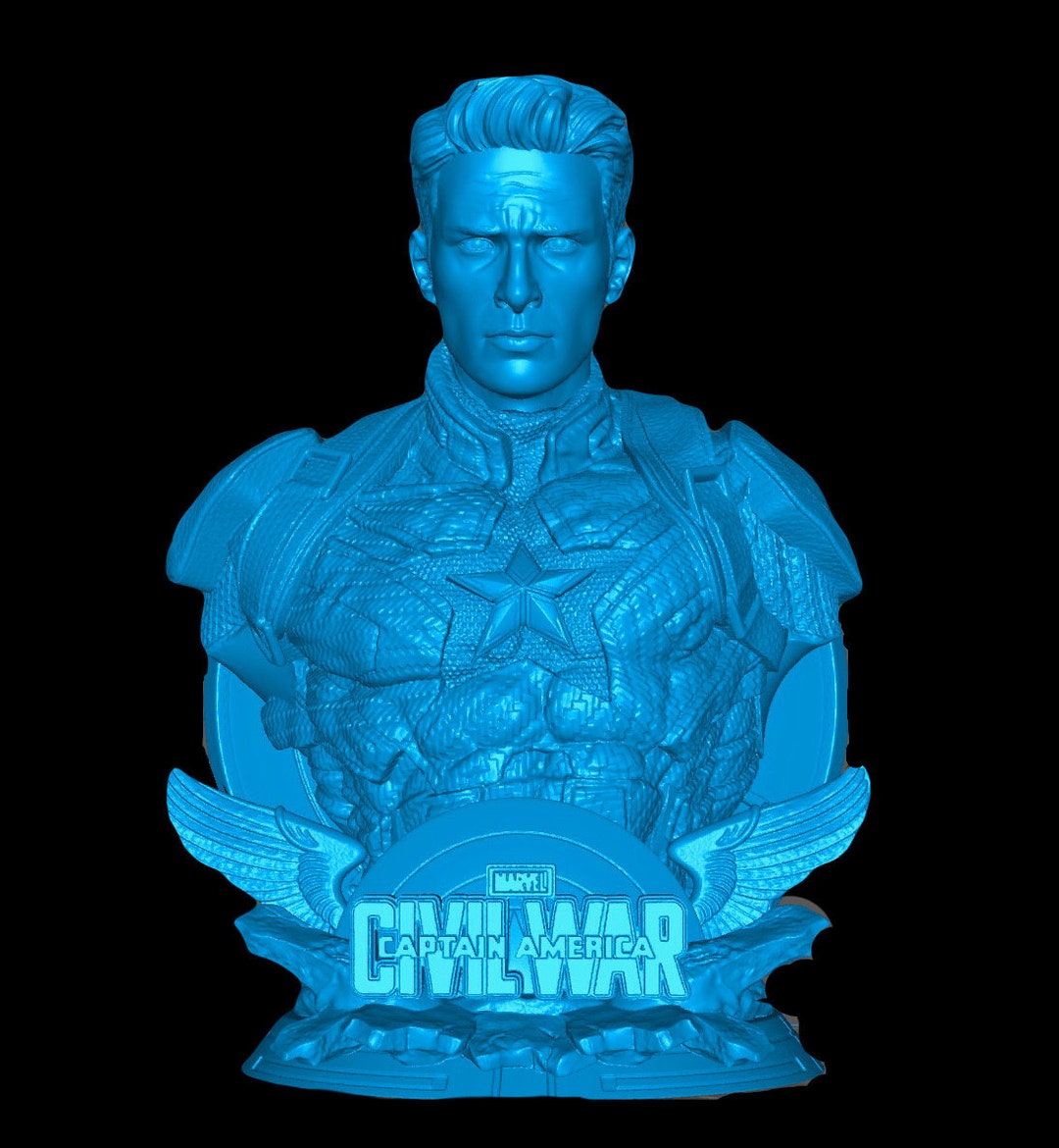 3D Resin Printed Bust of Chris Evans as Captain America – Civil War ...