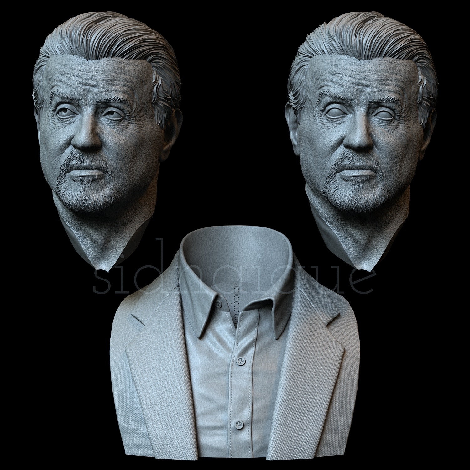 3D Resin Printed Bust of Sylvester Stallone as Dwight “the General ...