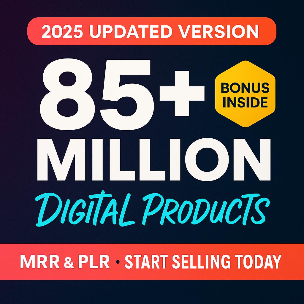 85 Million+ PLR MRR Digital Product Bundle: Resell Rights Included - Etsy