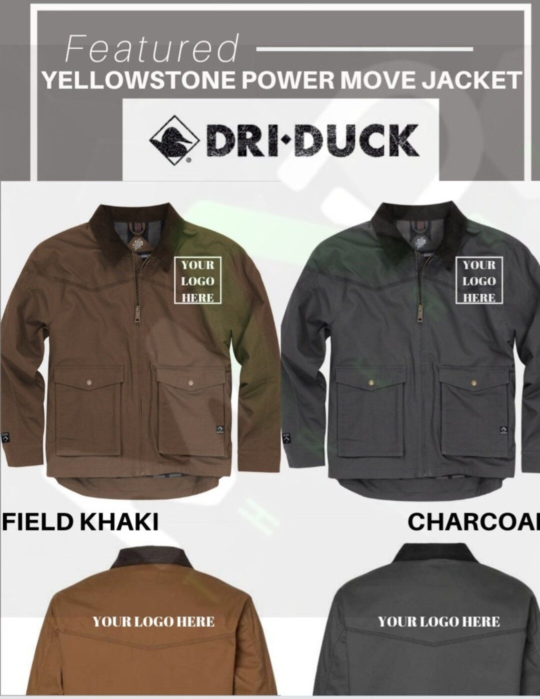 Dri Duck Yellowstone Jacket, Logo Embroidery, Your Logo Here, Power ...