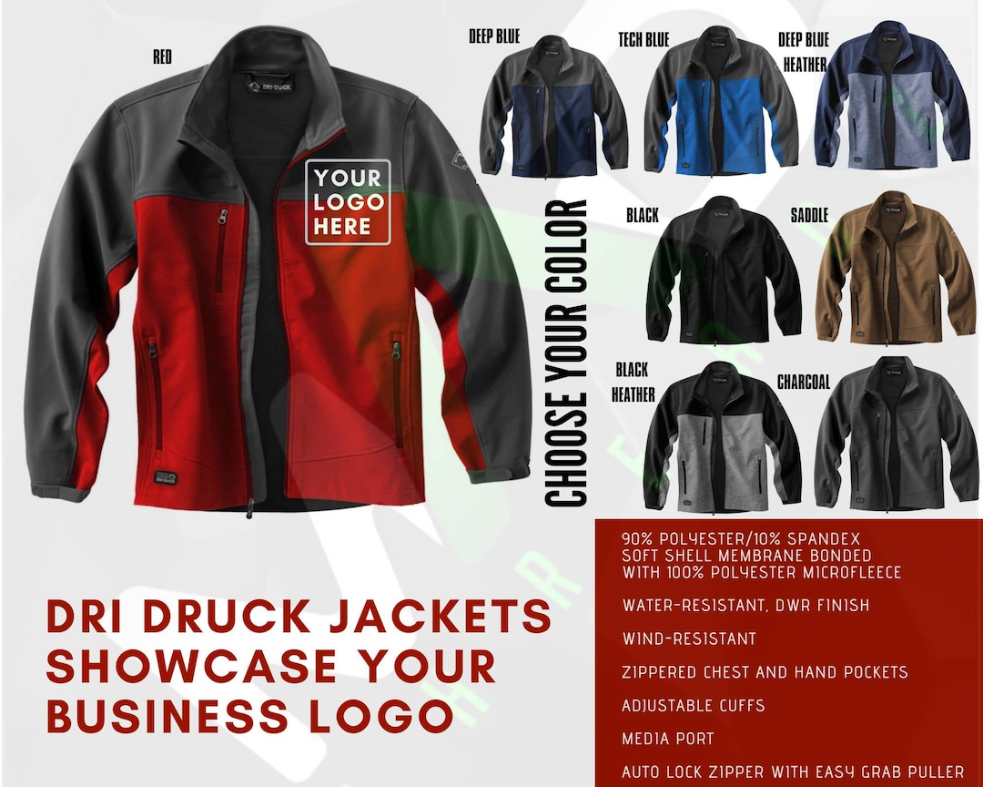 Dri Duck Jacket With Embroidery, Your Logo Embroider, Motion Soft Shell ...