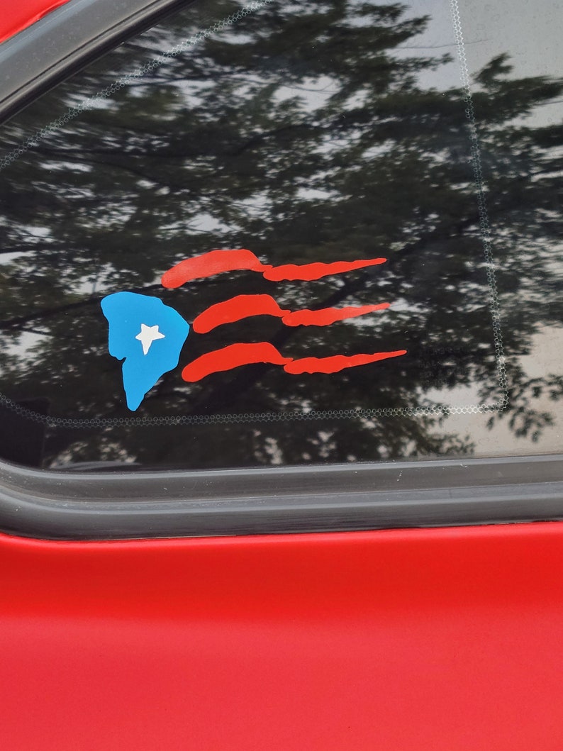 Calcomanía de la bandera de Puerto Rico - Etsy México