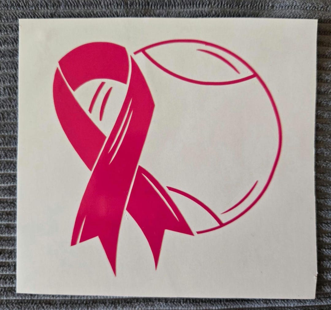 Cancer Tennis Ball Vinyl Decal: Waterproof Car Window Sticker - Etsy