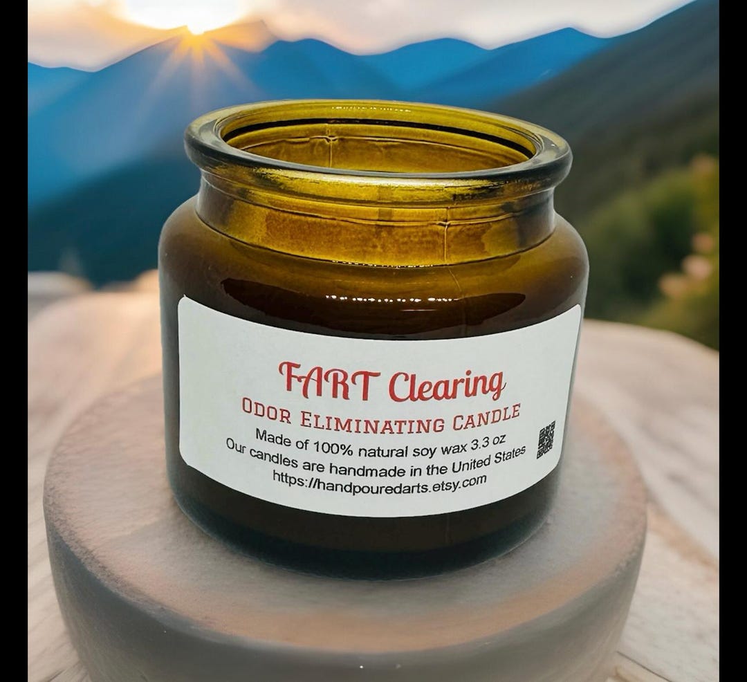 Fart Clearing Soy Candle | Odor Eliminator, Pet Safe Home Freshener - Etsy