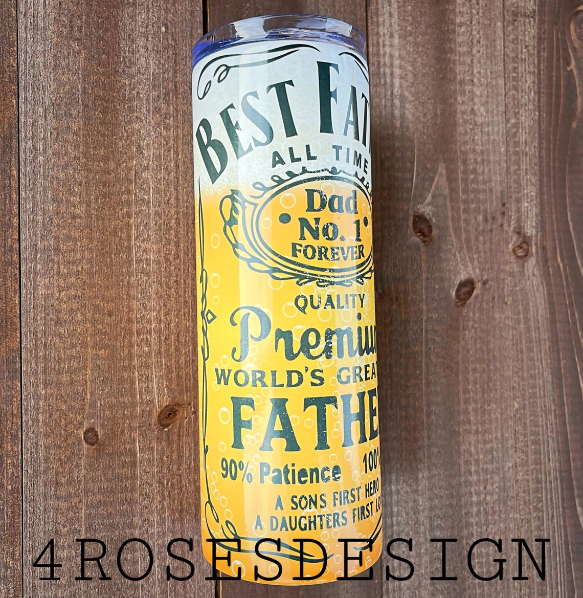 Father's Day Tumbler, Father's Day, Best Dad, 20oz Skinny Tumbler ...