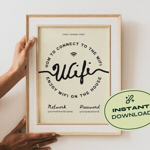 Wifi Sign, Wifi Password Sign, Wifi Network Sign, Internet Password ...