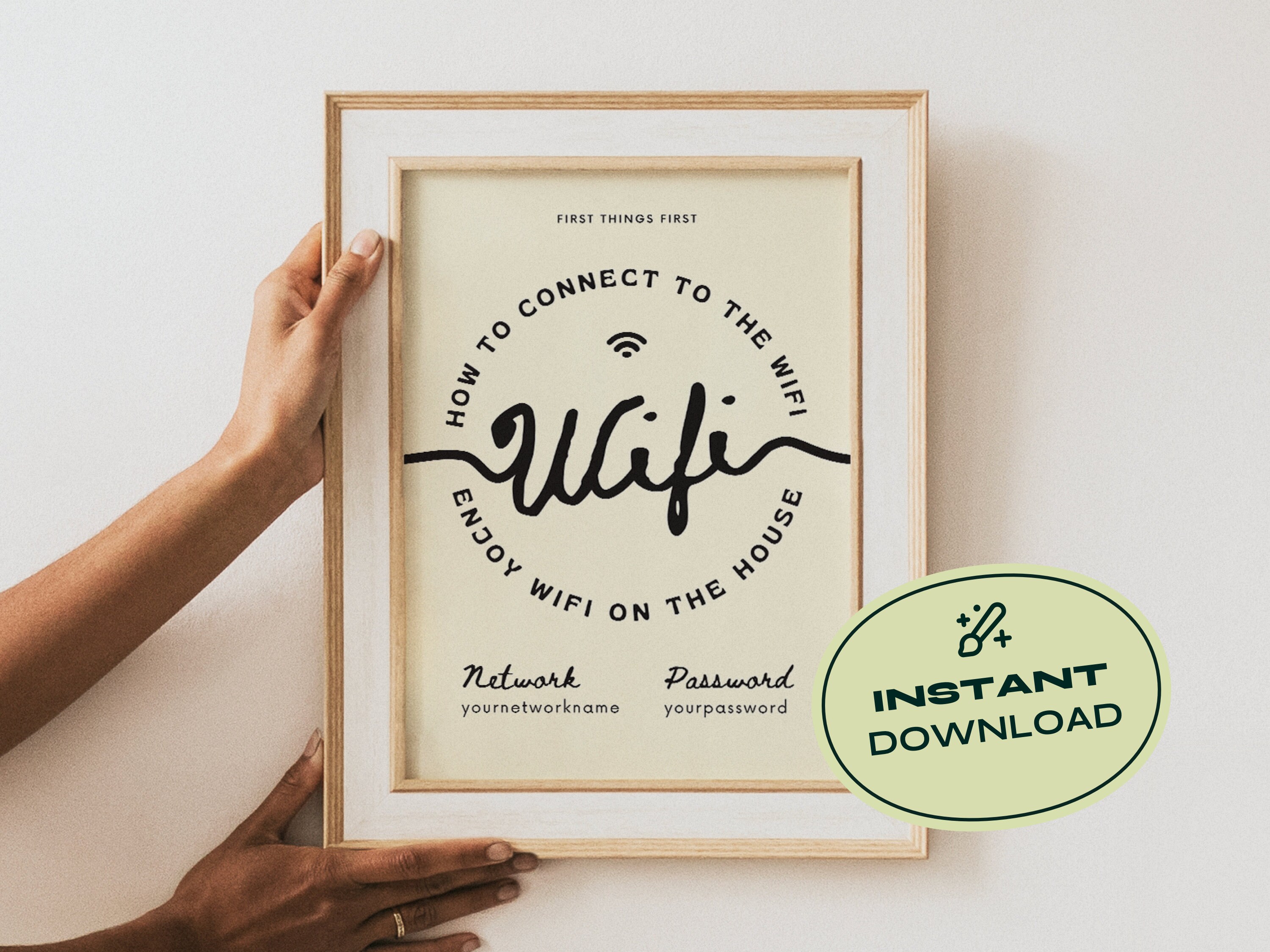 Wifi Sign, Wifi Password Sign, Wifi Network Sign, Internet Password ...