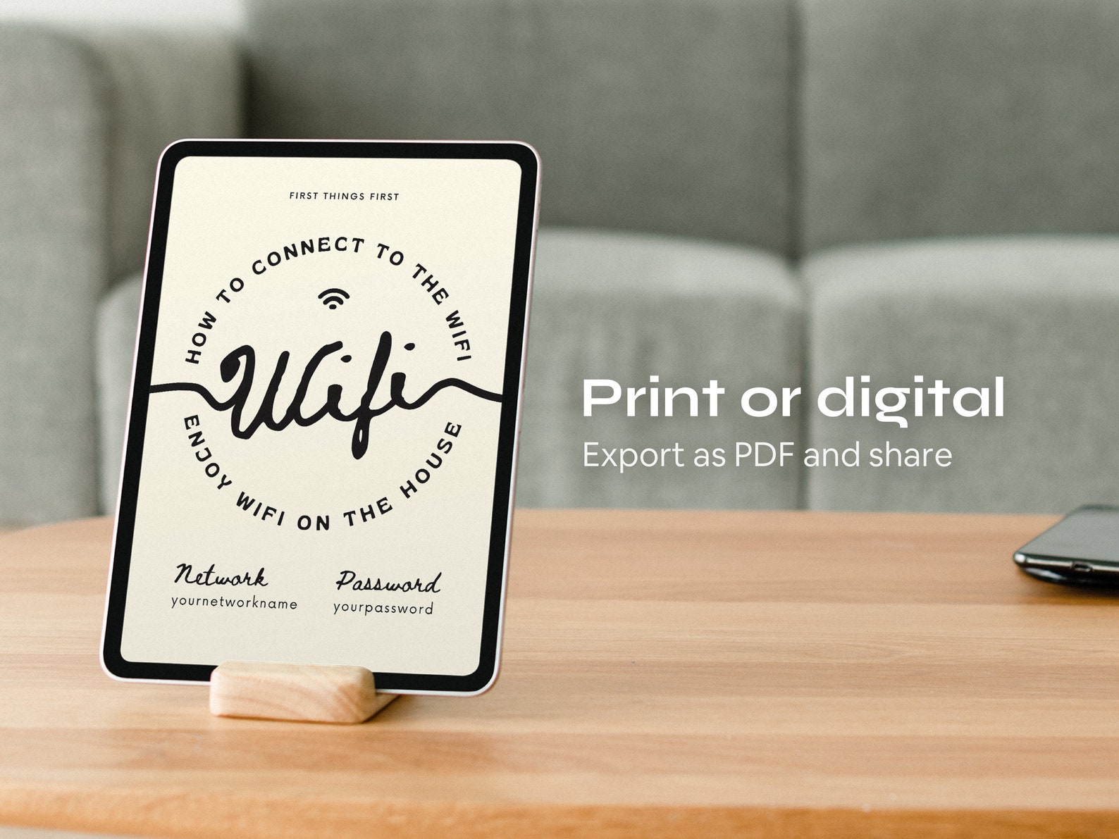 Wifi Sign, Wifi Password Sign, Wifi Network Sign, Internet Password ...