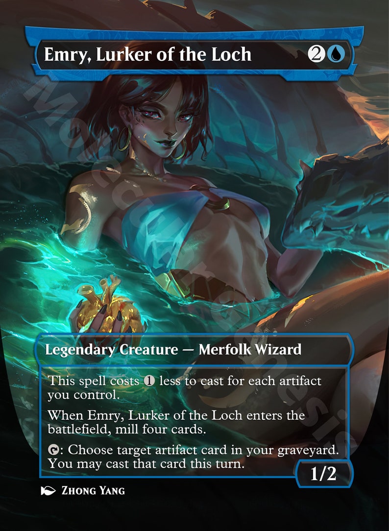 Emry Lurker of the Loch High Quality Altered Art Custom - Etsy UK