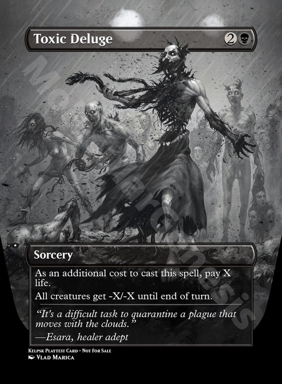 Toxic Deluge High Quality Altered Art Custom Proxy MTG Cards - Etsy UK