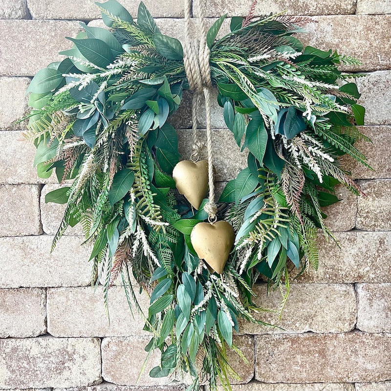 Rustic Gold Heart Bells - Etsy