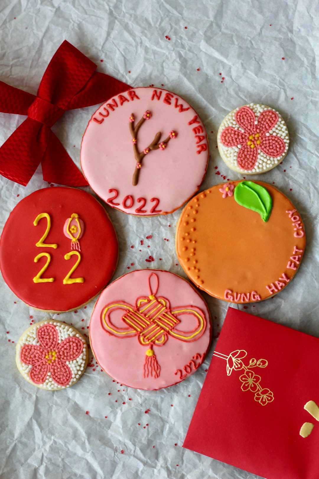 Lunar New Year Cookies, Year of the Tiger, 2022 Gung Hay Fat Choy Sugar ...