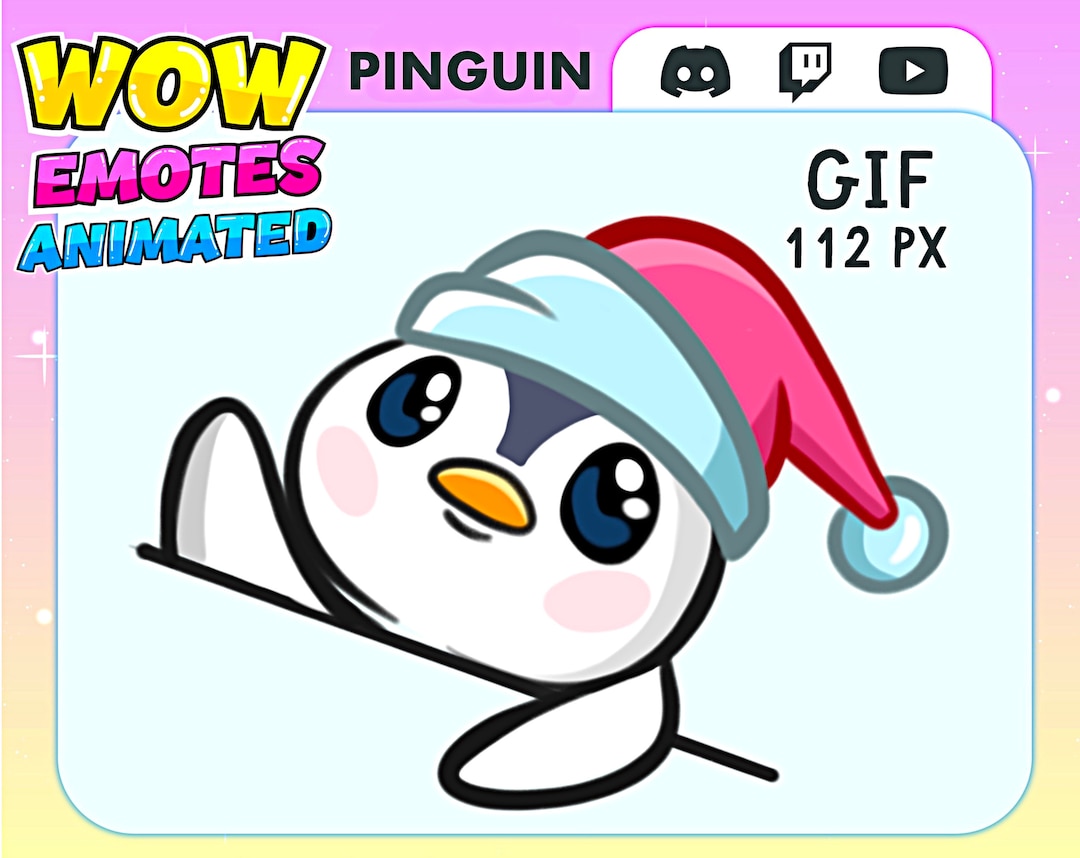 Bongo Penguin Animated Emote Twitch Cute Animated Penguin - Etsy