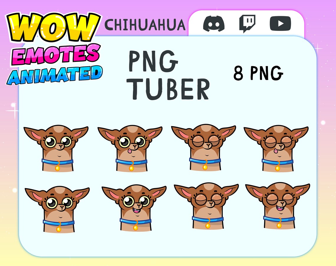 Cute Puppy Png Tuber, Chihuahua Pngtuber, Twitch Streamer Emote ...