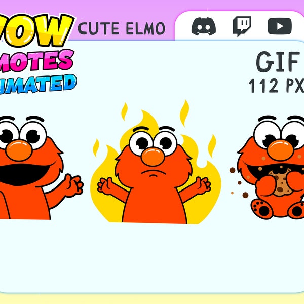 Animated Elmo Emote - Etsy Australia