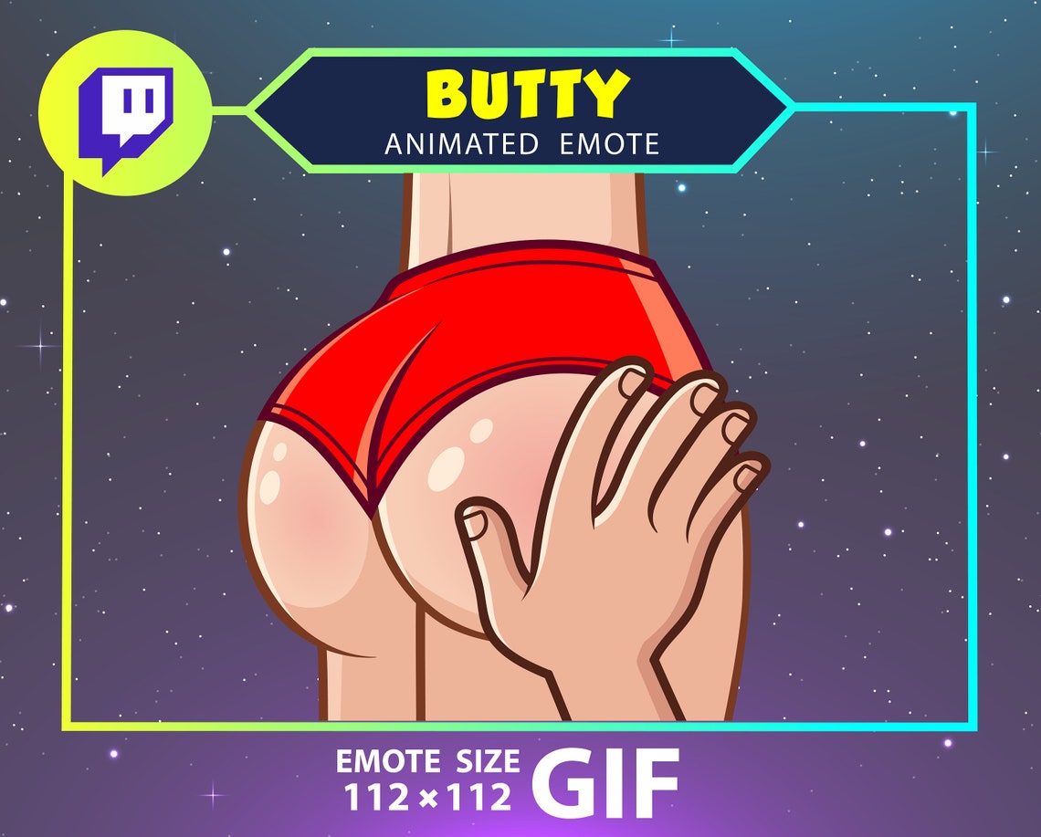 Animated Booty Spank Emote Booty Twitch Emote Youtube Emote - Etsy