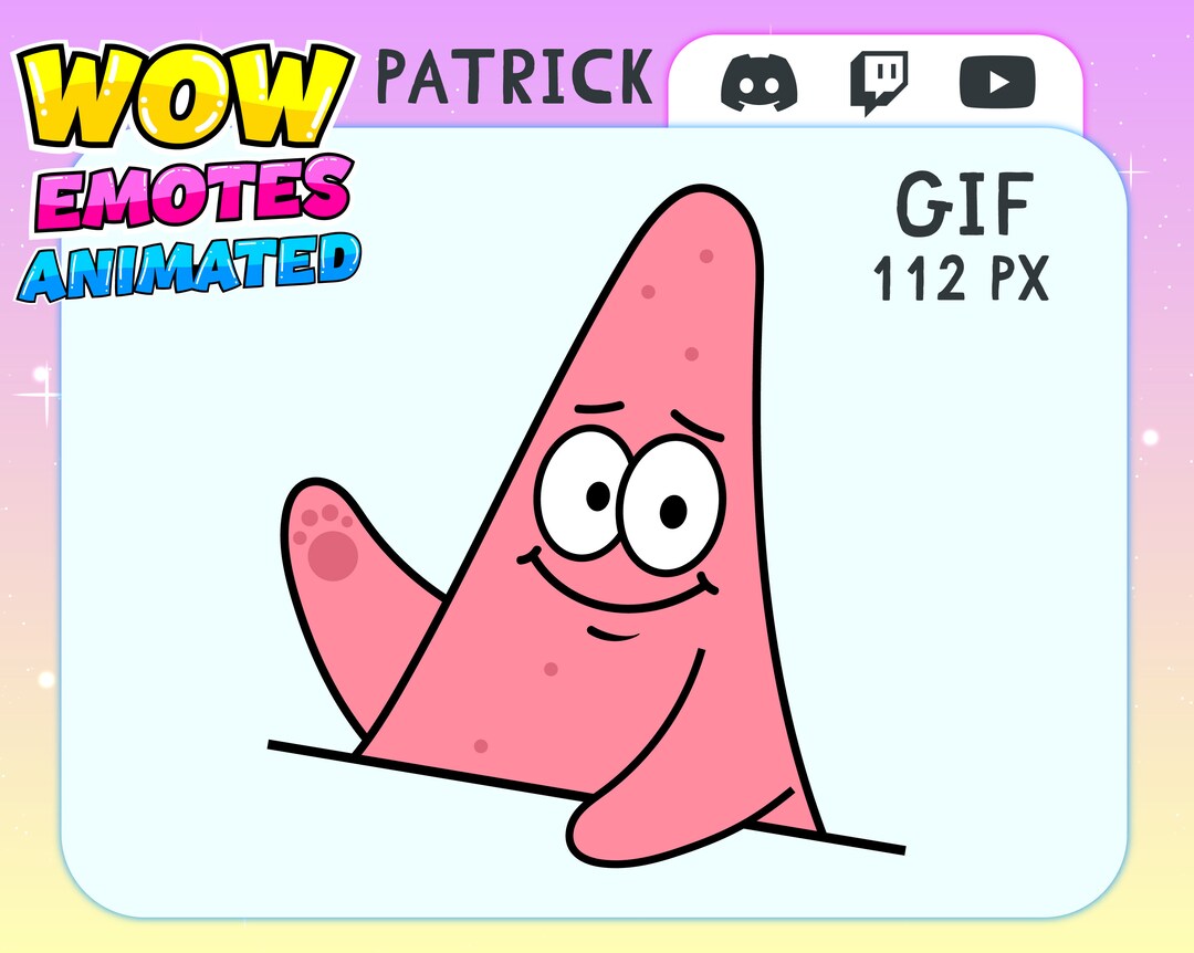 Patrick Star Bongo Animated Emote Cute Patrick Star Emote - Etsy