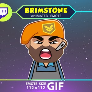 Cute Animated Brimstone Emotes BRIM Valorant Twitch Emote - Etsy Australia