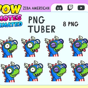 Cute Dinosaur Ziba Png Tuber, Twitch Streamer, Twitch Emote, Discord ...