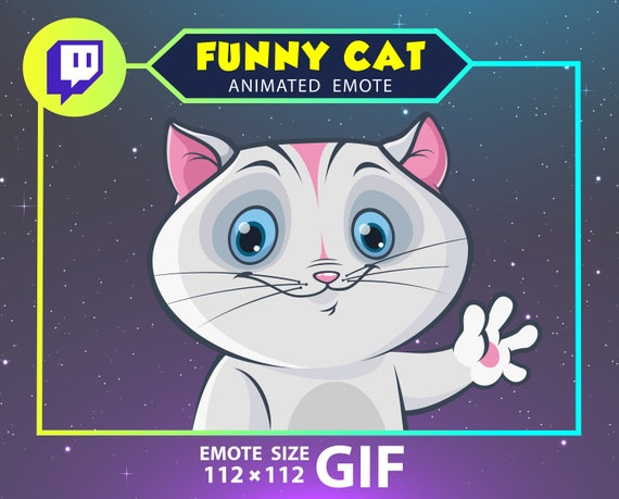Animated Cat Emote Cat Twitch Emote Youtube Emote Discord - Etsy