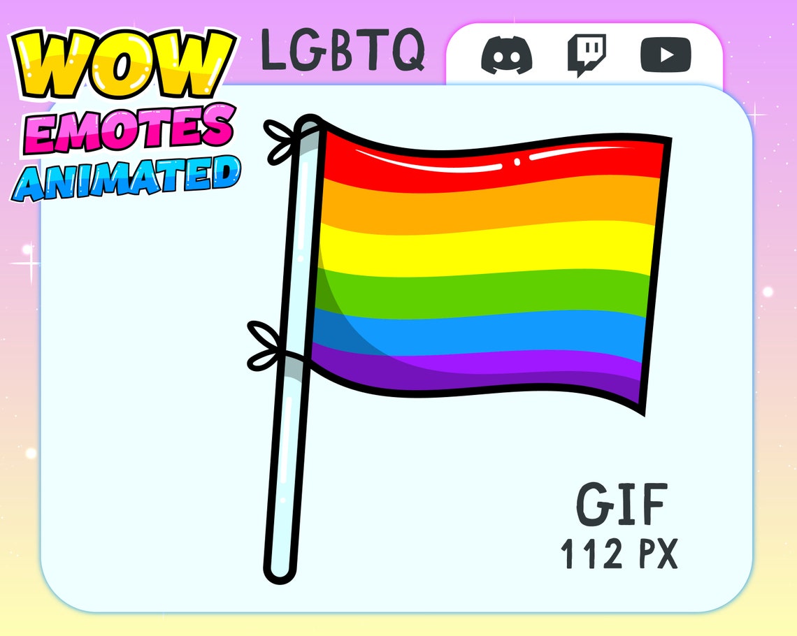 LGBTQ Flag Animated Emote for Twitch LGBTQ Animated Emote for - Etsy