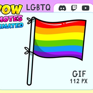 LGBTQ Flag Animated Emote for Twitch LGBTQ Animated Emote for - Etsy