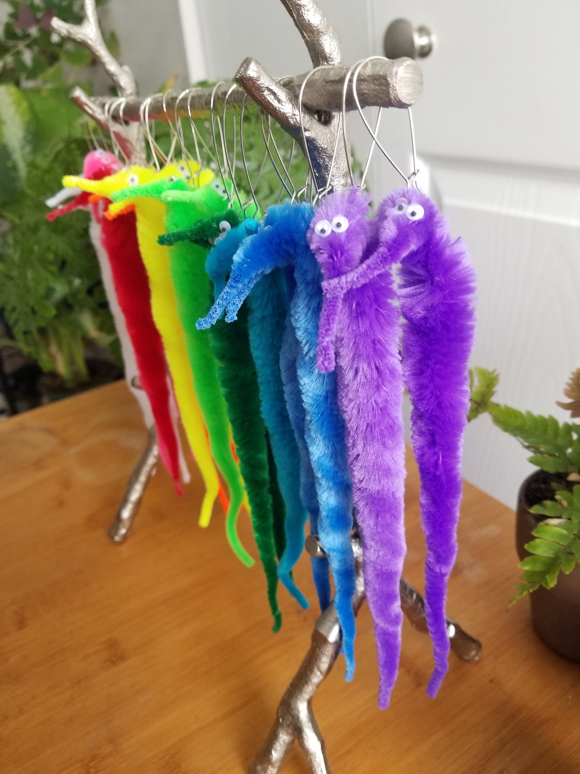 Worm on a String Earrings - Etsy
