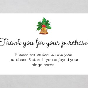Holiday Bingo Cards, 50 Unique Christmas Themed Bingo Cards, Printable ...